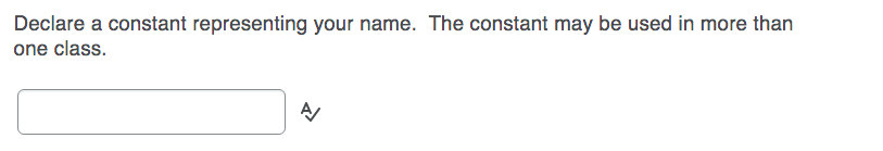 Solved Declare a constant representing your name. The | Chegg.com