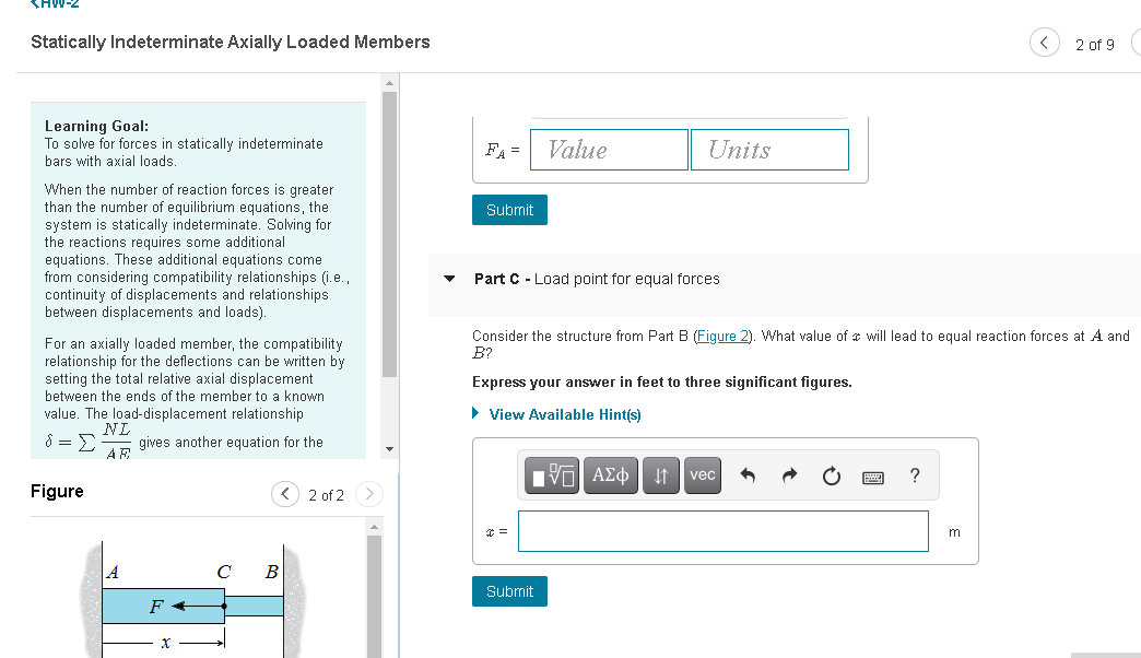 Solved HYY-Z Statically Indeterminate Axially Loaded Members | Chegg.com