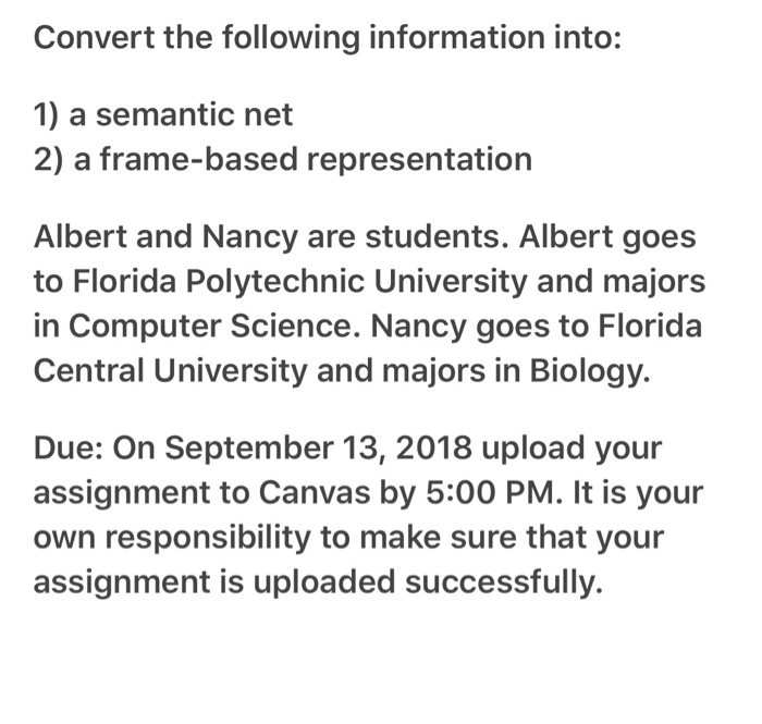 Solved Convert the following information into: 1) a semantic | Chegg.com