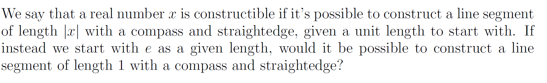 Solved We say that a real number x is constructible if it's | Chegg.com