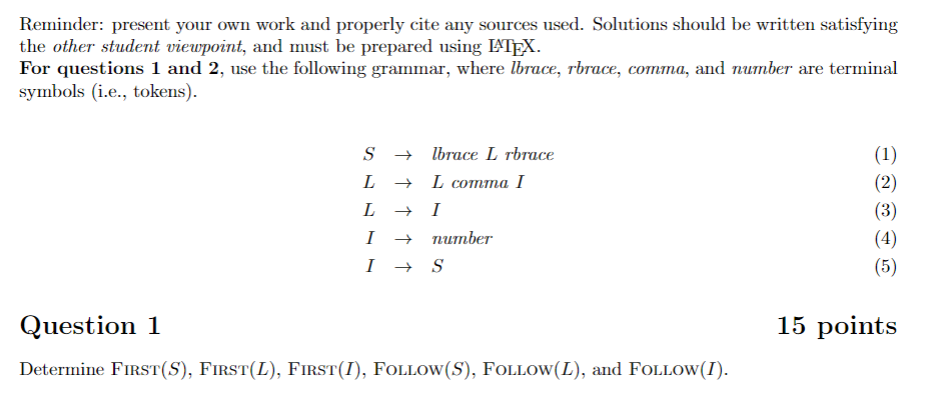 Solved Reminder: present your own work and properly cite any | Chegg.com