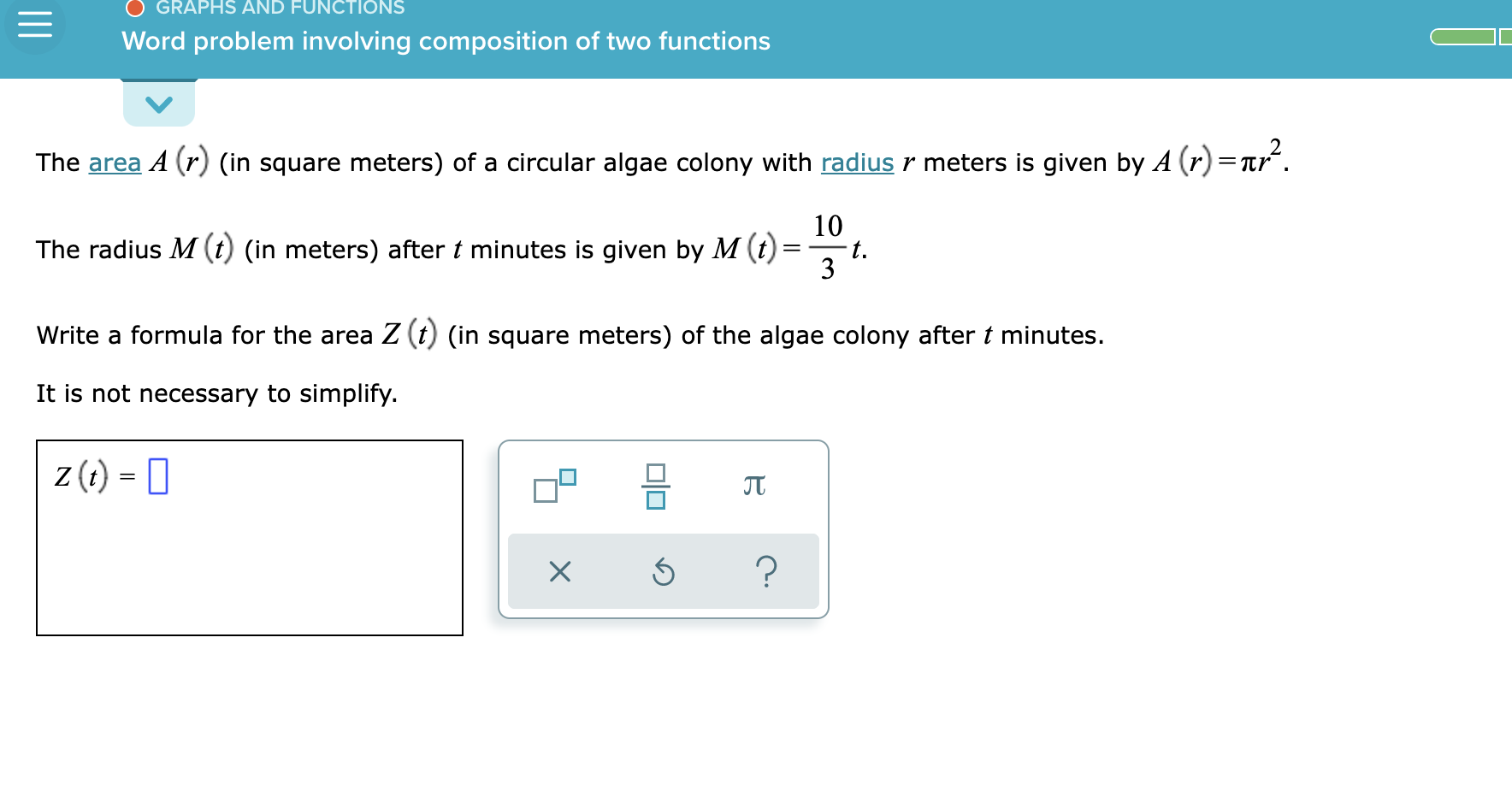 Solved = GRAPHS AND FUNCTIONS Word problem involving | Chegg.com