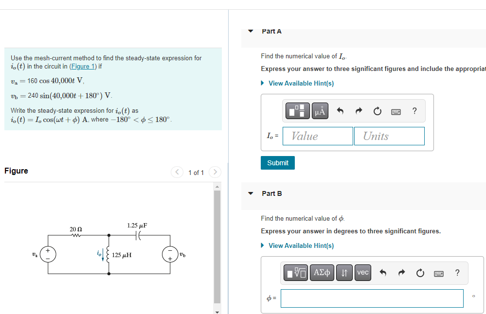 Solved Use the mesh-current method to find the steady-state | Chegg.com