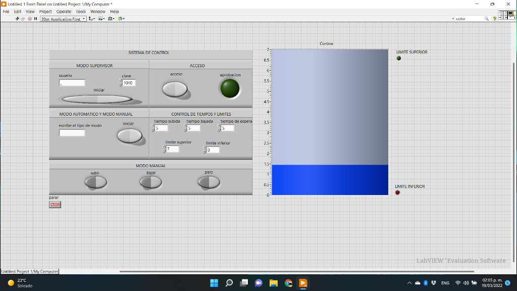 Create in LabVIEW a program for an industrial | Chegg.com