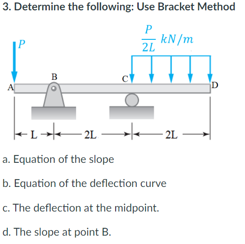 Solved 3. Determine the following: Use Bracket Method Р P. | Chegg.com