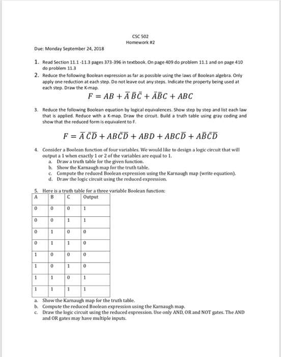 Solved Csc 502 Homework 2 Due Monday September 24 2018 1 