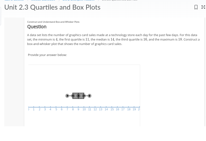 Solved Unit 2.3 Quartiles and Box Plots Construct and | Chegg.com