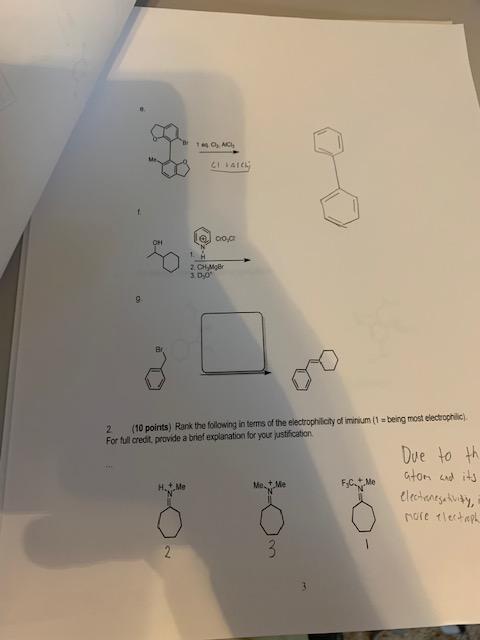 Solved 2 (10 points) Rank the following in tems of the | Chegg.com