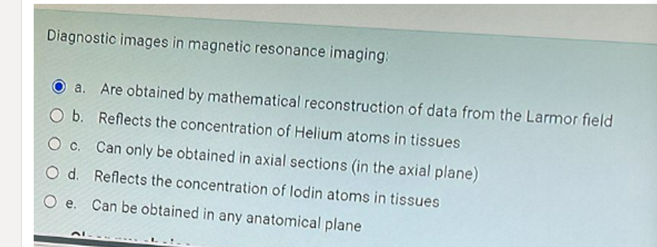 Solved Tomosynthesis definition a. Method of mammography b. | Chegg.com