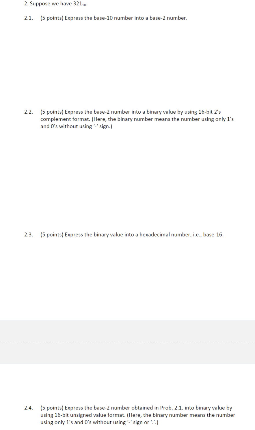 Solved Suppose we have 32110.2.1. (5 ﻿points) ﻿Express the | Chegg.com