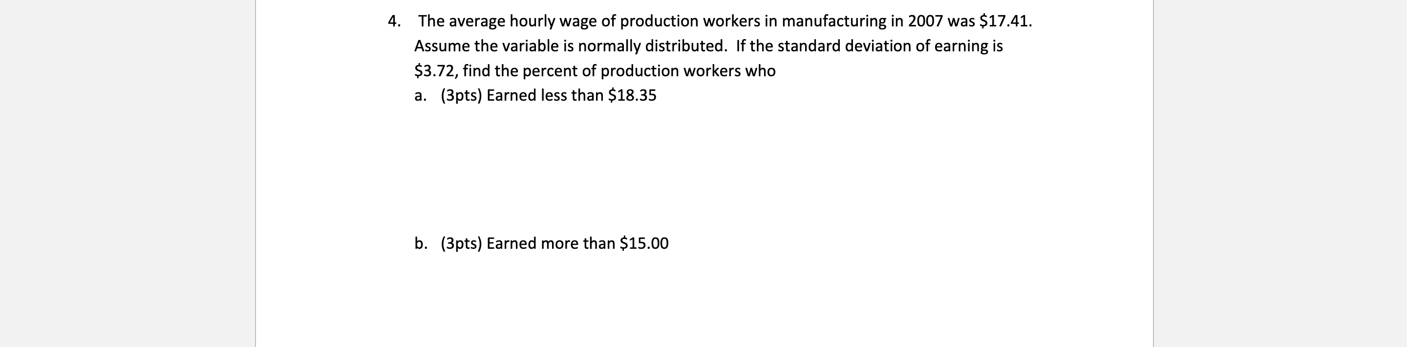 Solved You have to turn in all of your work for the | Chegg.com