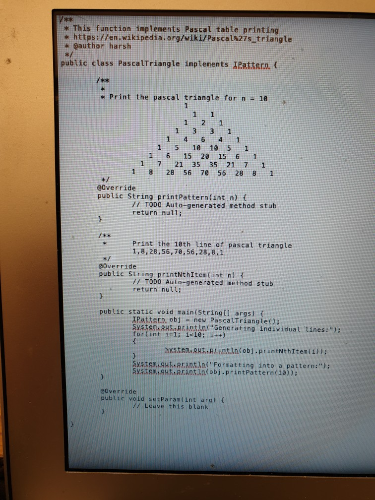 Solved Problem 5: Pascal's Triangle (25 points) Develop an | Chegg.com