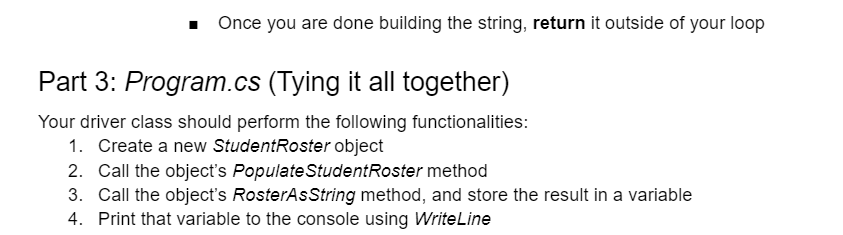 Solved Part 1: The Student Class Create a class called | Chegg.com