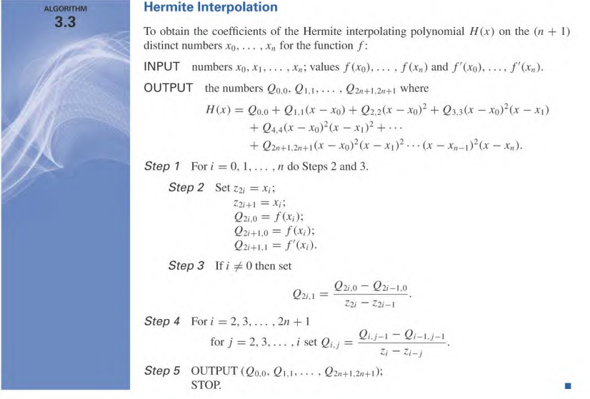 Solved I am writing a program for Hermite Interpolation, and | Chegg.com
