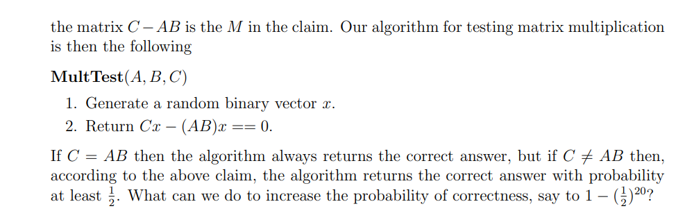 Solved Let = 2. (50 marks) Given two n x n matrices A and B, | Chegg.com