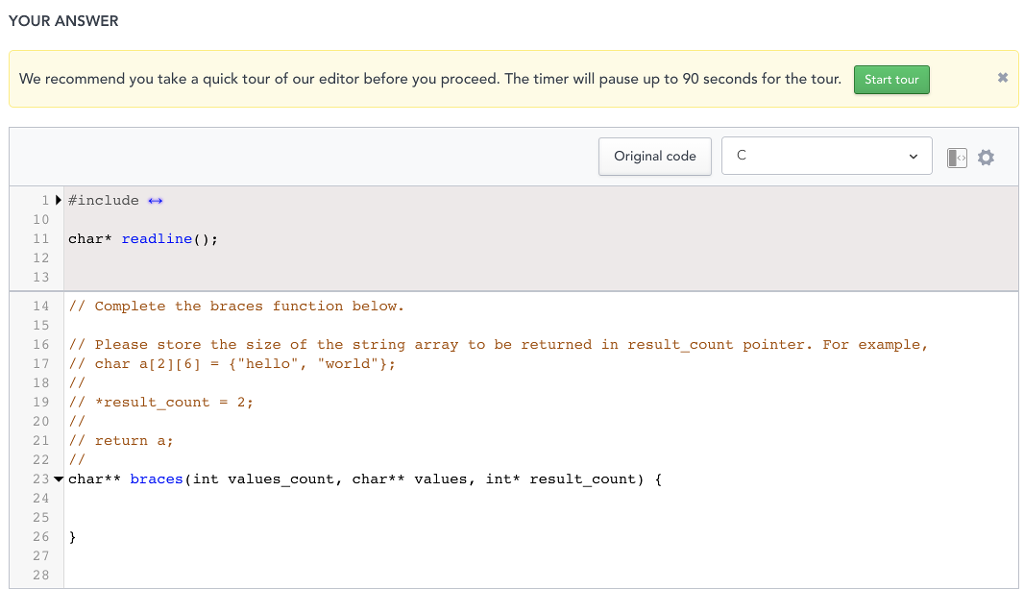Solved Braces You are designing a compiler for a C++program | Chegg.com
