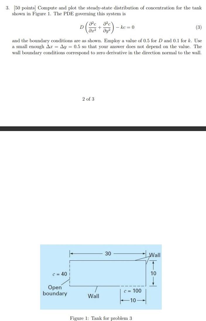 Solved 3. [50 points] Compute and plot the steady-state | Chegg.com