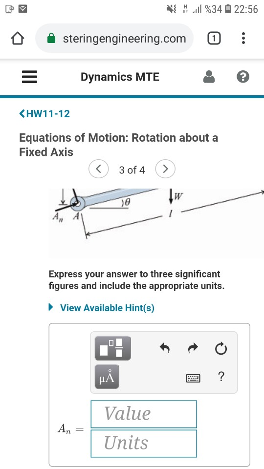 Solved ギ{ 밞 "ill %3401 22:56 公 솔 steringengineering.com O | Chegg.com