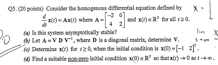Solved 5. (20 points) Consider the homogenous differential | Chegg.com