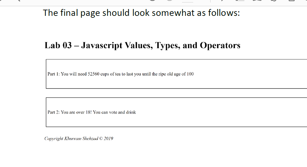 Solved Write embedded Javascript code on line 14 (after Part | Chegg.com