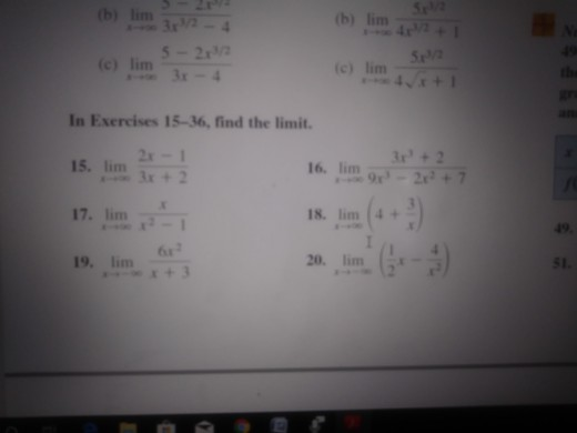 Solved 5-2 (c) lim3- 49 the (c) lim In Exercises 15-36, find | Chegg.com