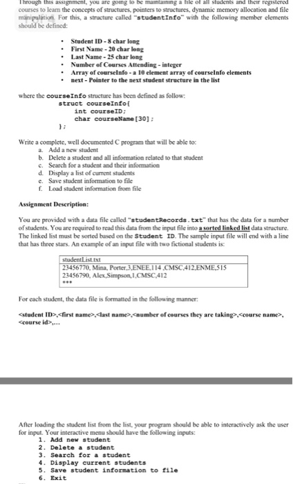 Solved courses to learm the concepts of structures, pointers | Chegg.com