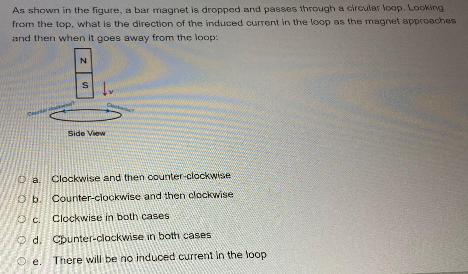 Solved As shown in the figure, a bar magnet is dropped and | Chegg.com