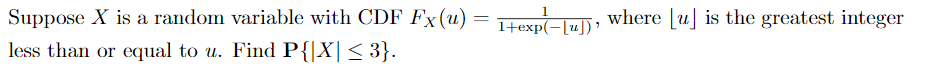 Solved Suppose X is a random variable with CDF | Chegg.com