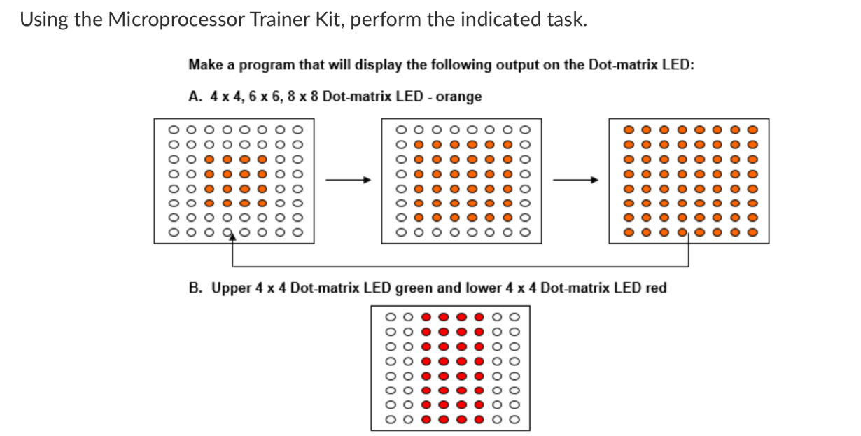 Solved Using the Microprocessor Trainer Kit, perform the | Chegg.com