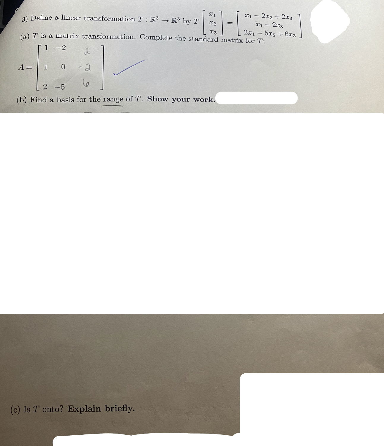 Solved Applied Linear AlgebraComplete parts b and c for | Chegg.com