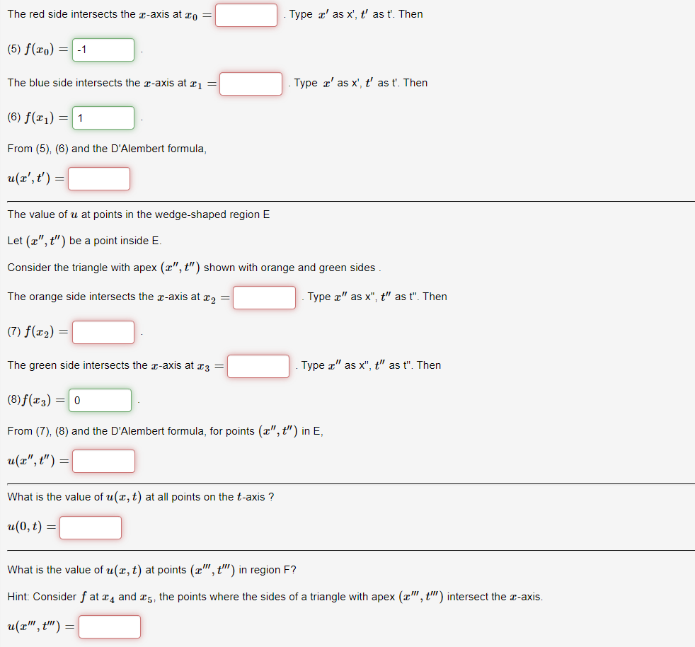(1 point) Consider the wave equation (1) utt=uxx for | Chegg.com (1 point) Consider the wave equation (1) utt=uxx for | Chegg.com
