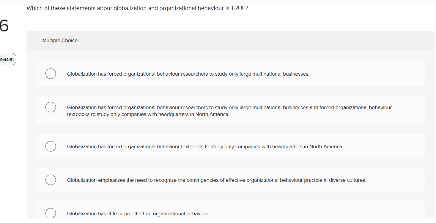 Solved Which of these statements about globalization and | Chegg.com