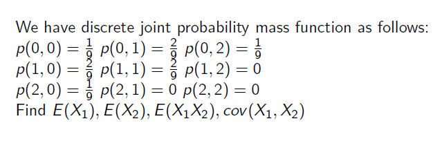 Solved We have discrete joint probability mass function as | Chegg.com