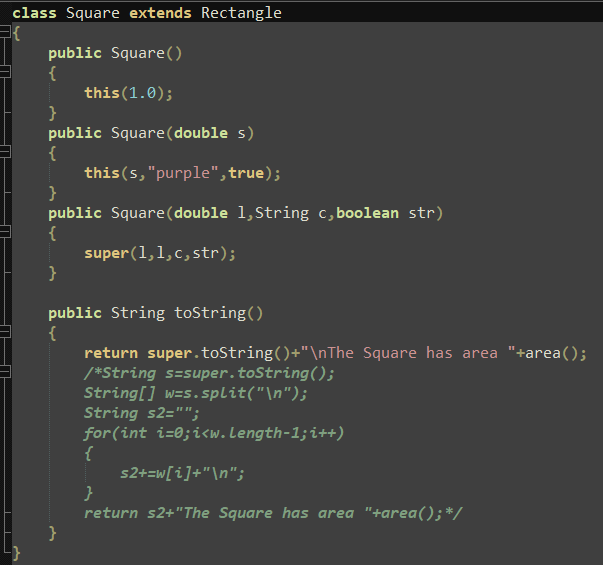 Solved Ising our Shape, Rectangle, Square, Triangle classes | Chegg.com