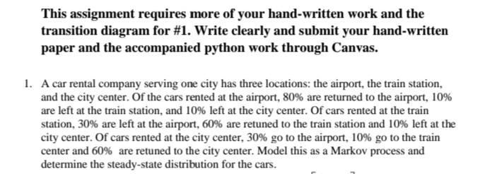 Solved This assignment requires more of your hand-written | Chegg.com