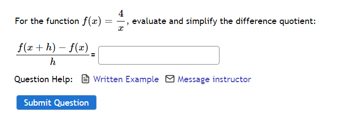 Solved For the function f(x)=x4, evaluate and simplify the | Chegg.com