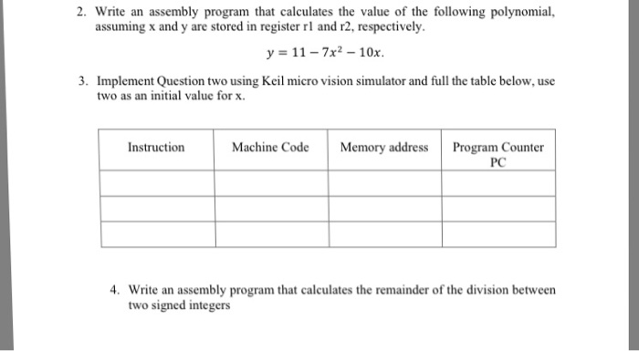 Solved Write An Assembly Program That Calculates The Value 2551