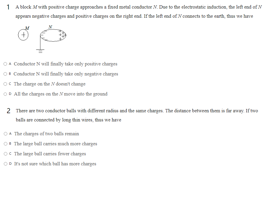 Solved 1 A block M with positive charge approaches a fixed | Chegg.com