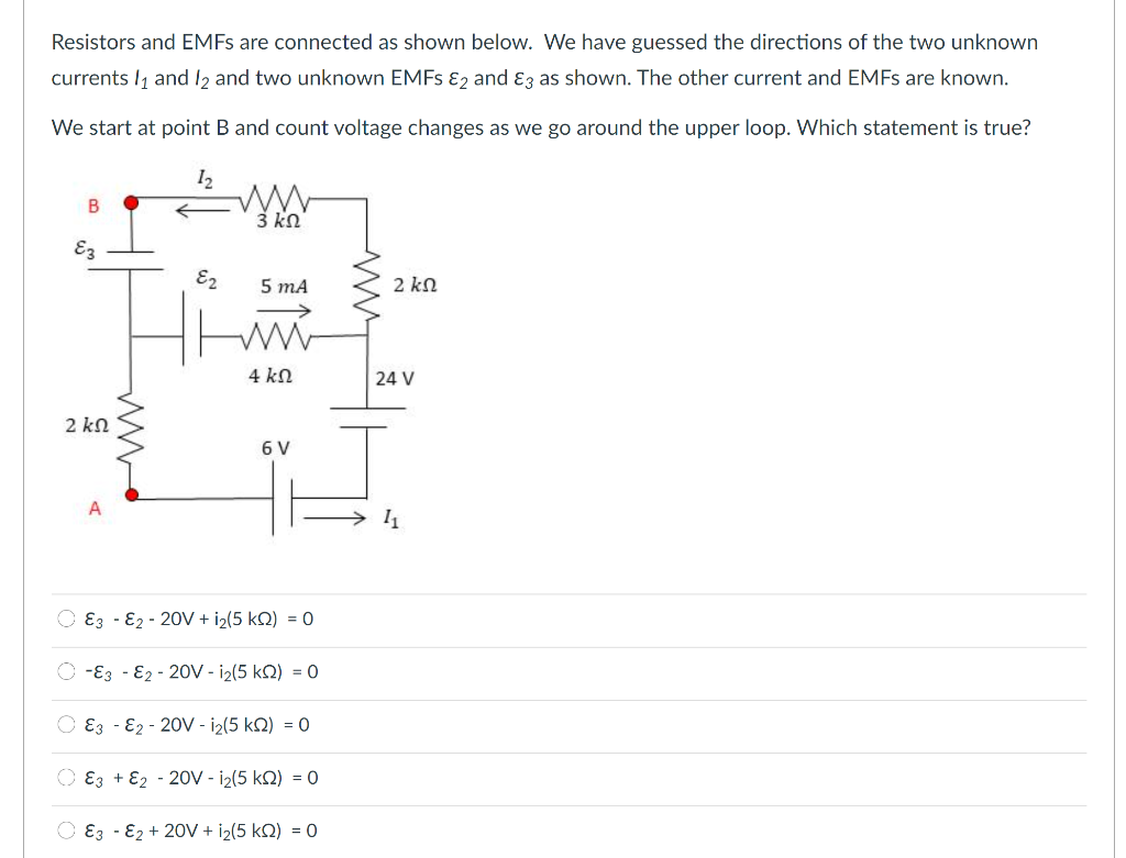 Solved Resistors and EMFs are connected as shown below. We | Chegg.com