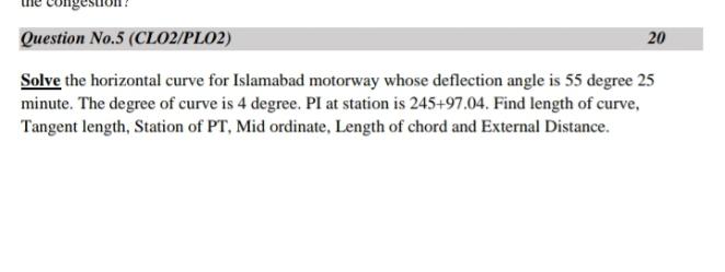Solved Question No.5 (CLO2/PLO2) 20 Solve the horizontal | Chegg.com