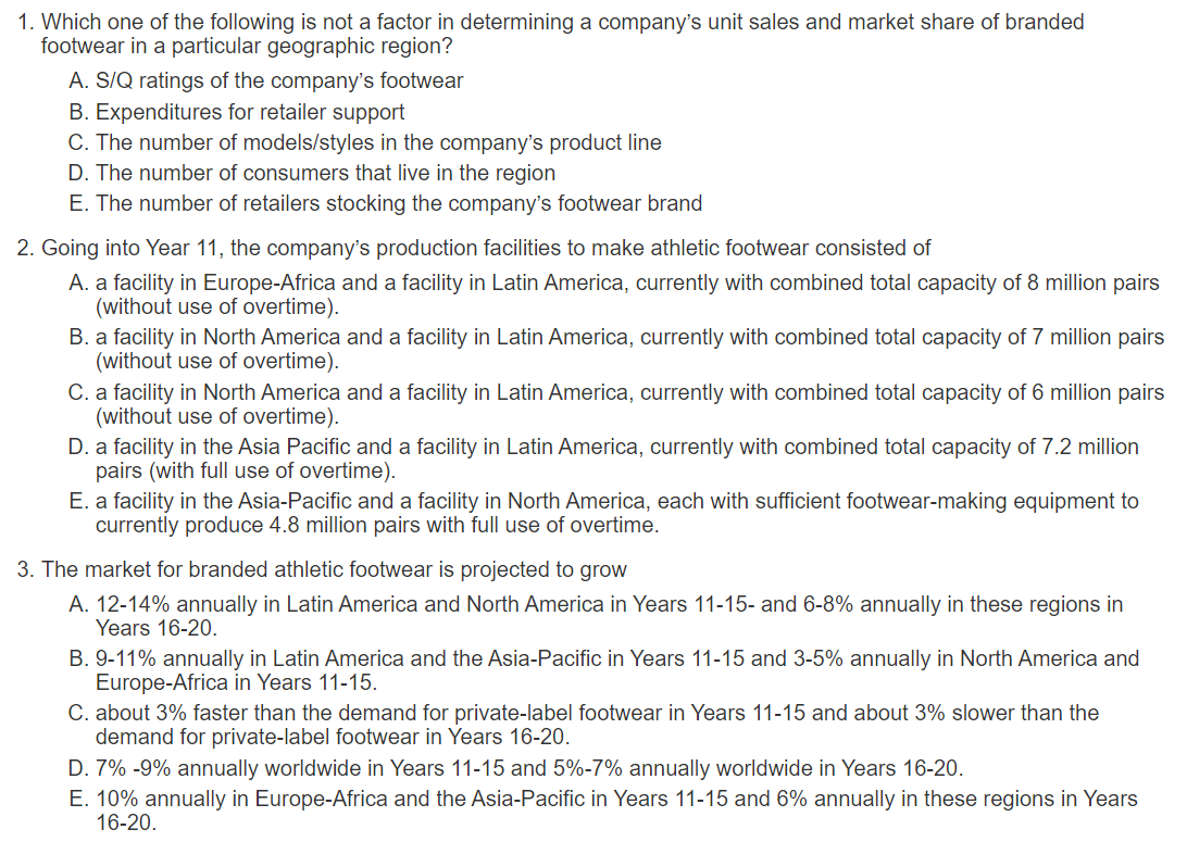 Solved 1. Which one of the following is not a factor in | Chegg.com