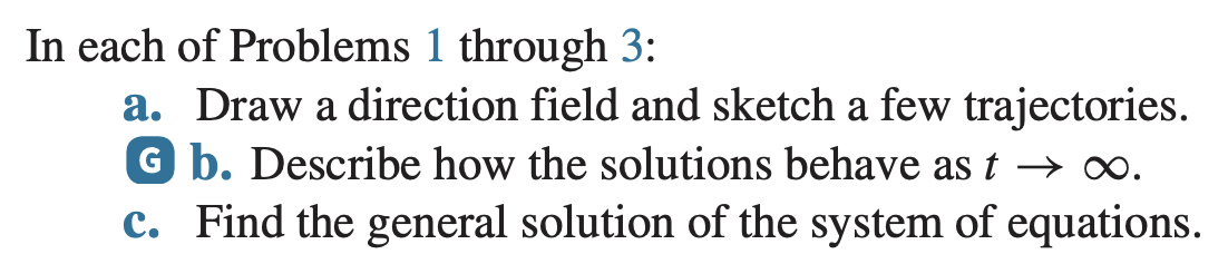 Solved In each of Problems 1 through 3: a. Draw a direction | Chegg.com