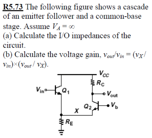 Solved R5.73 The following figure shows a cascade of an | Chegg.com