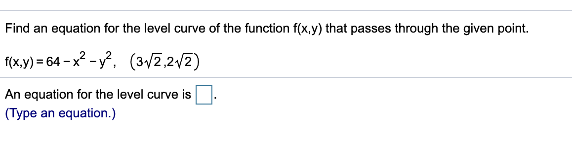 Solved Sketch a typical level surface for the function | Chegg.com
