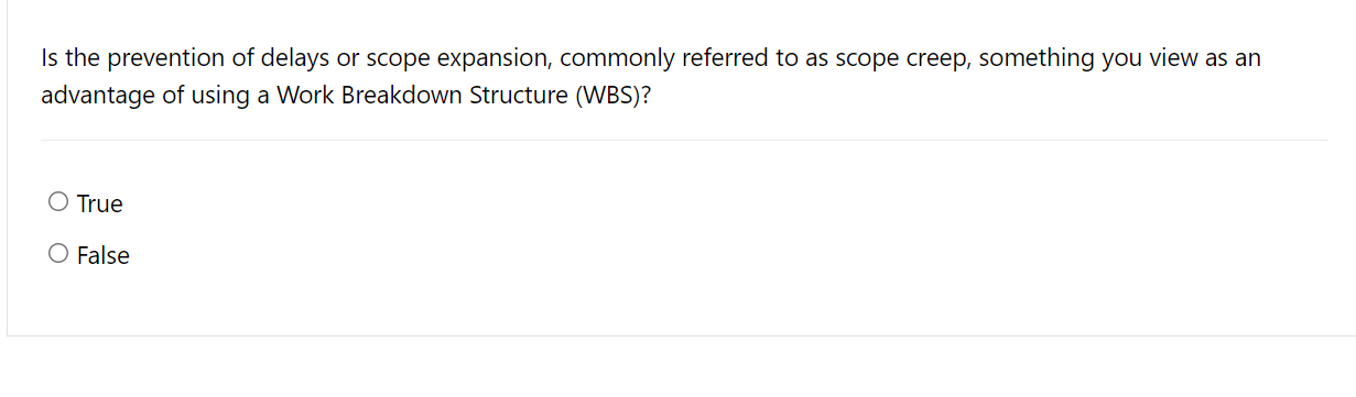 Solved Is the prevention of delays or scope expansion, | Chegg.com