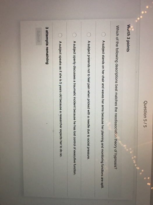 Solved Question 5/5 Worth 3 points Which of the following | Chegg.com