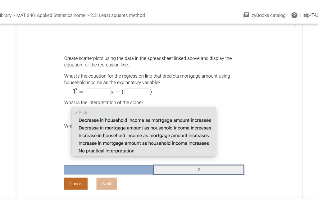 Solved ibrary > MAT 240: Applied Statistics home > 2.3: | Chegg.com