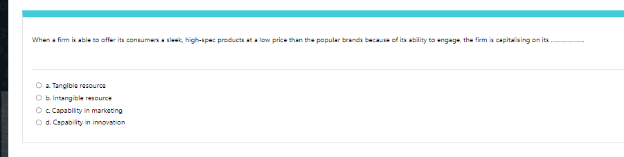 Solved a. Tangible resource b. Intangible resource c. | Chegg.com