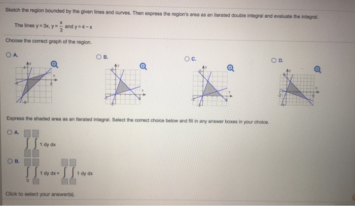 Solved Sketch the region bounded by the given lines and | Chegg.com