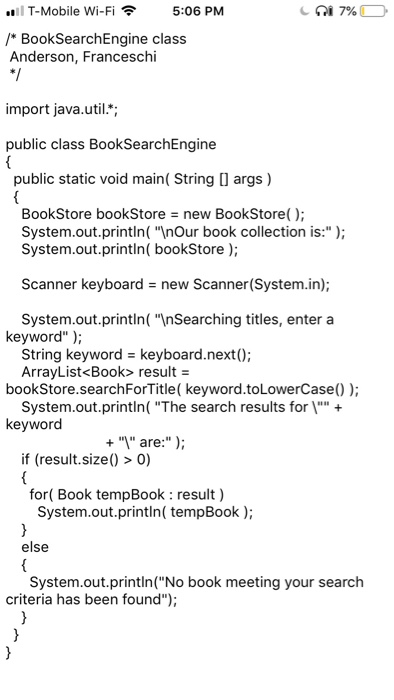 Solved Part 2 Implement the following methods in the | Chegg.com